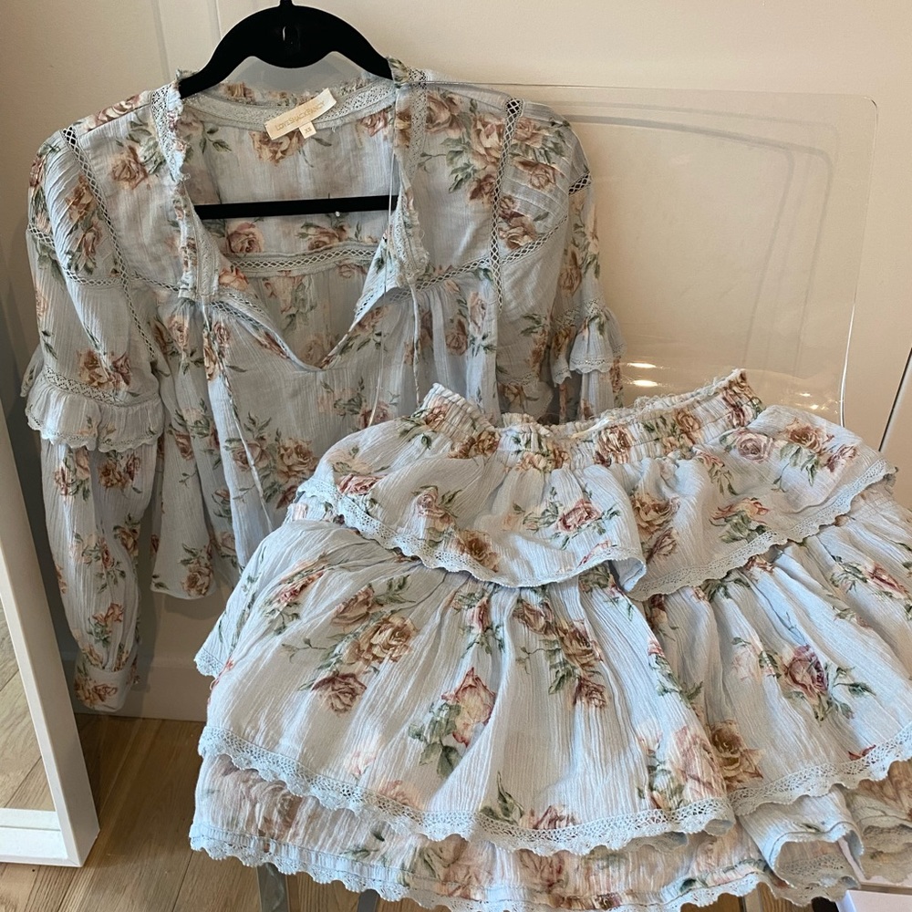 Matching Loveshackfancy Skirt And Top Set - Gem